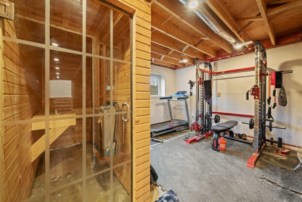 Home Gym Sauna - LUX Building Group